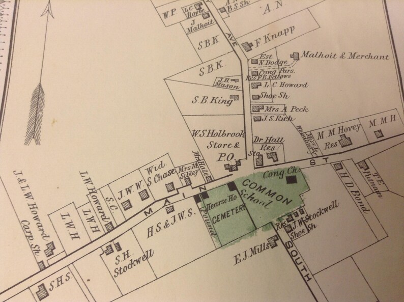 Antique 1870 Town Map: Sutton & Millbury, MA (15x13 Inches) - Etsy