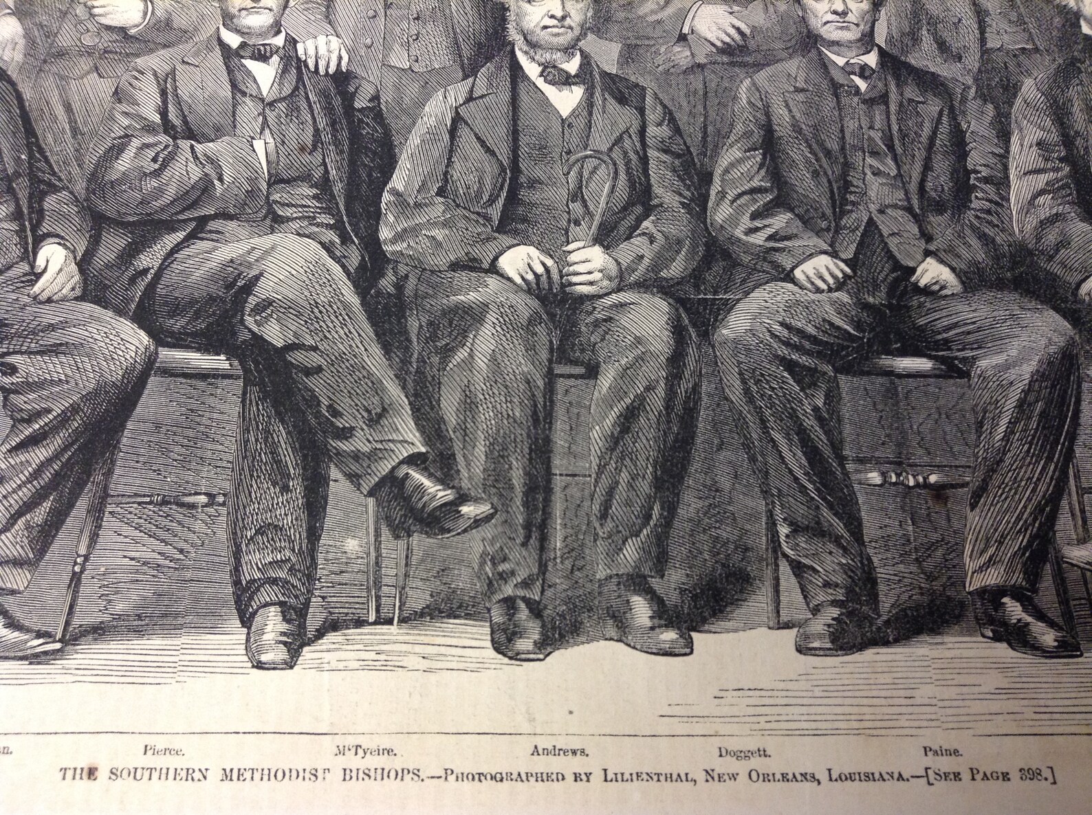 Southern Methodist Bishops: 1866 Antique Woodblock Print - Etsy
