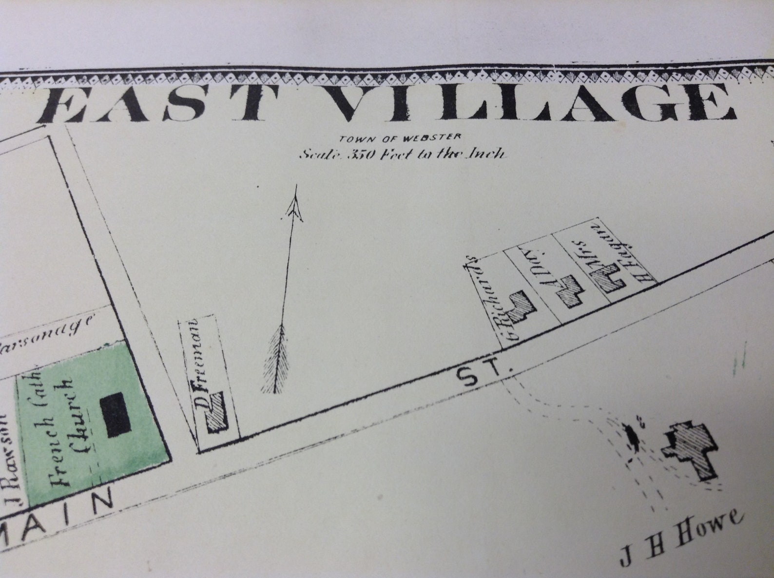 1870 Town Map of Webster Worcester County Massachusetts - Etsy
