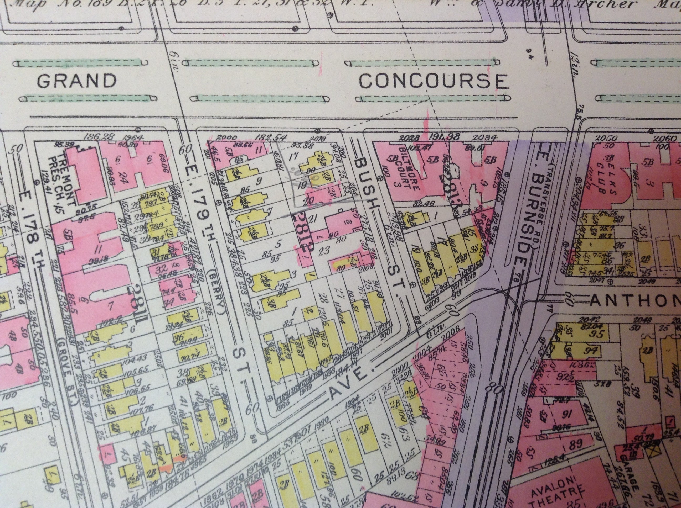 1928 New York City-bronx-fordham-east Tremont-grand Concourse-echo Park ...