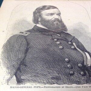 Nautical Union Original Civil War Print. General Pope and - Etsy