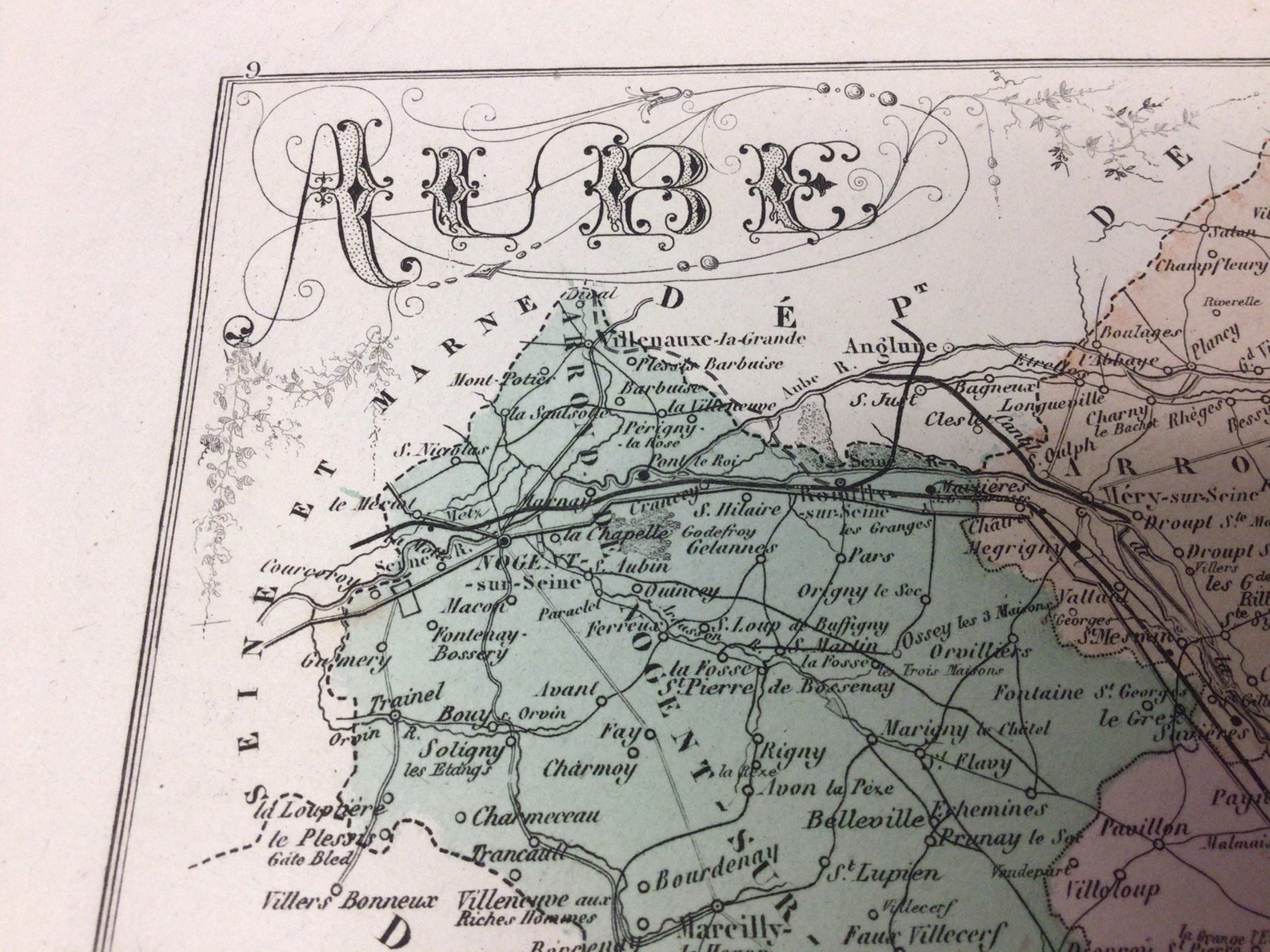 Antique Map of Aube France 1881 13.5 X 10.5 Sheet Size - Etsy