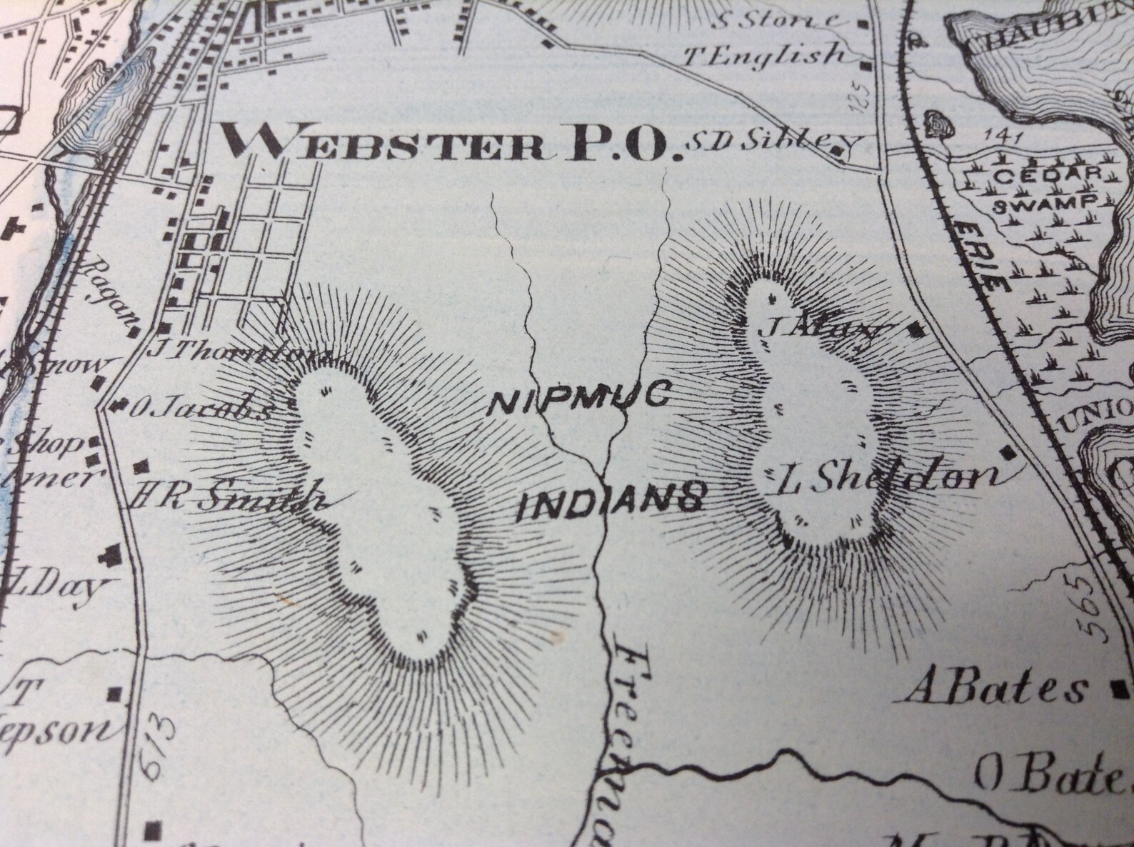 1870 Town Map of Webster Worcester County Massachusetts | Etsy