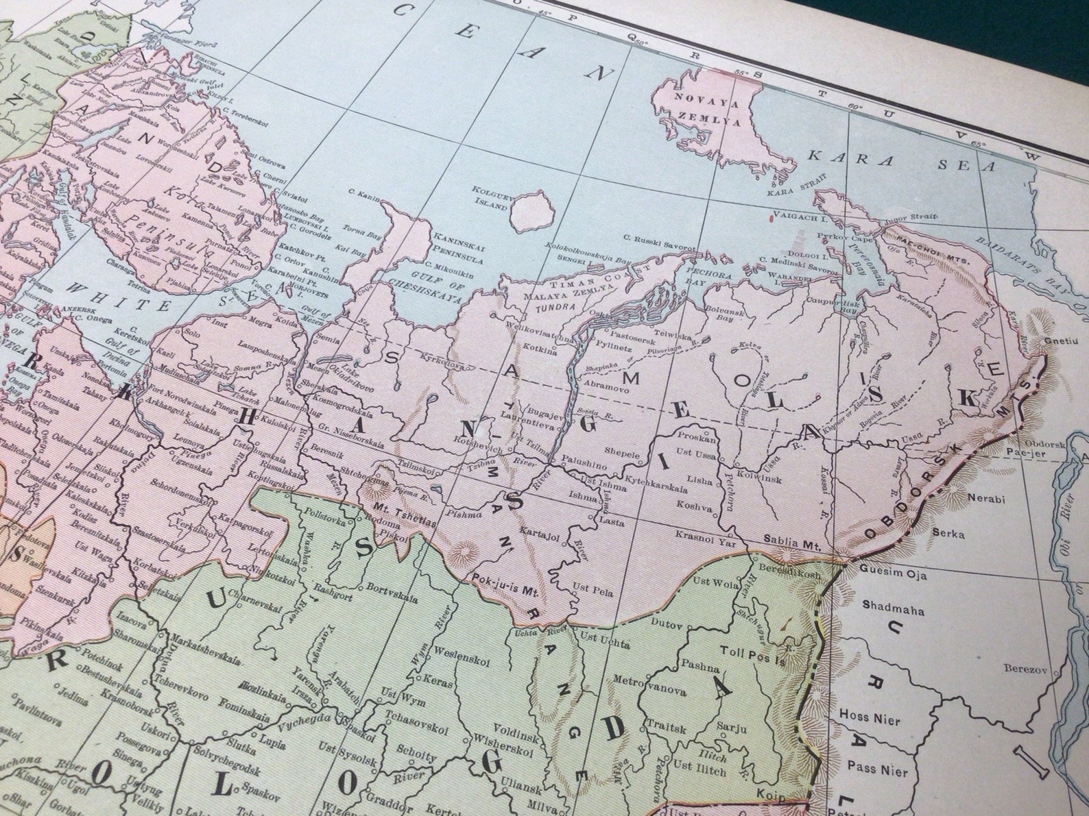 1912 Antique Map of Russia moscow St. Petersburg Crimea - Etsy