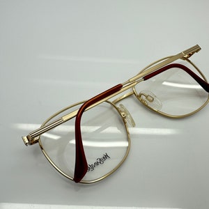 Vintage New Old Stock Yves Saint Laurent YSL Gold Eyeglass Frames Mod ...