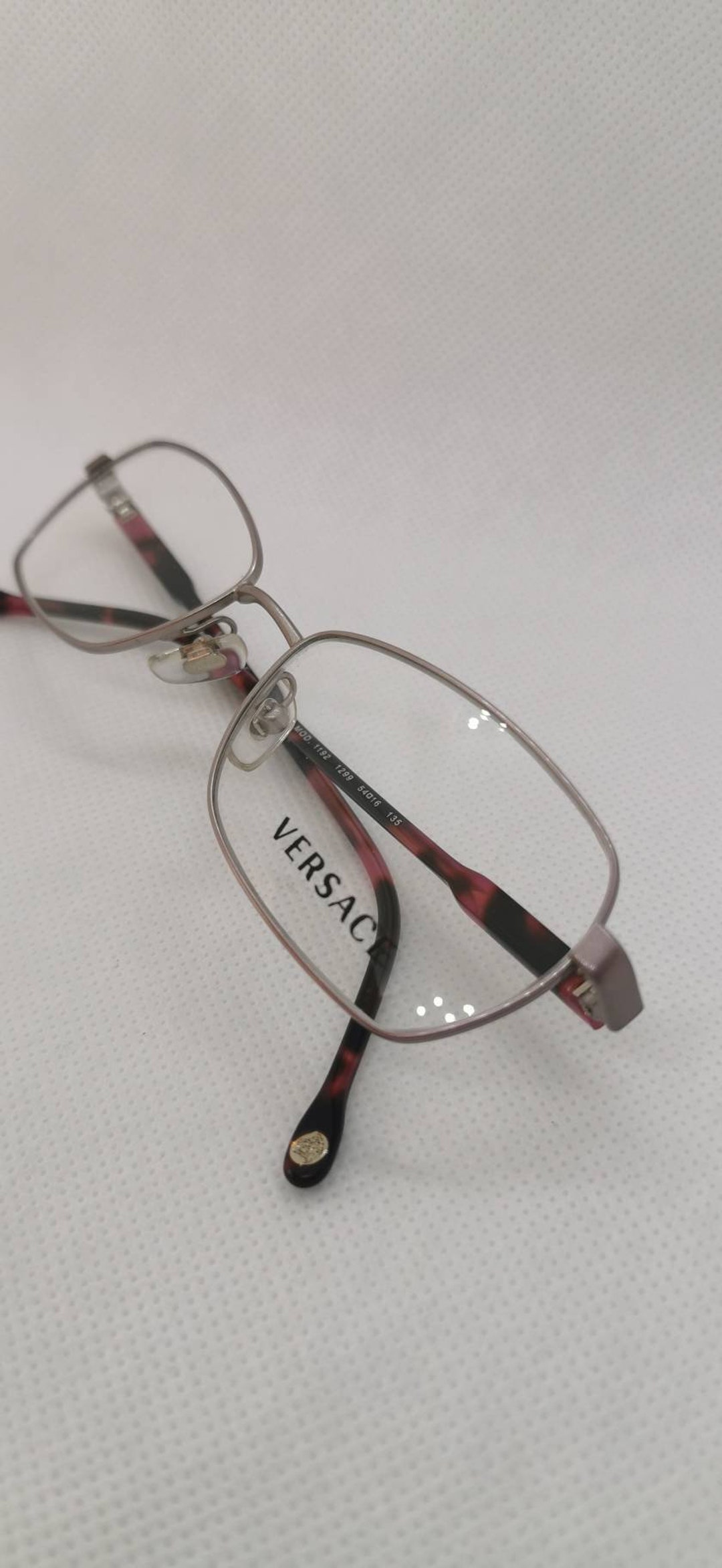 Vintage New Old Stock Versace Pink Tortoise Eyeglass Frames Mod 1192 ...