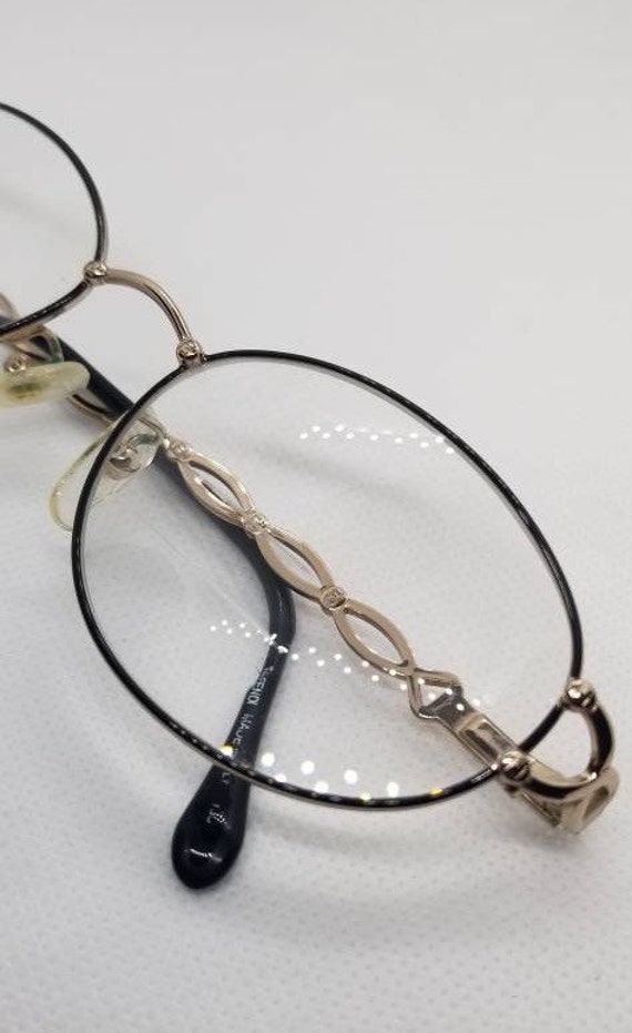 Vintage Fendi Gold Eyeglasses Frames Mod F48 RX LENSES - Gem