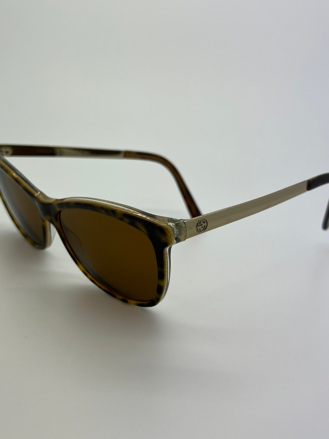 Vintage Gucci Gold Tortoise Eyeglass Frames Mod GG 3675 RX LENSES - Etsy