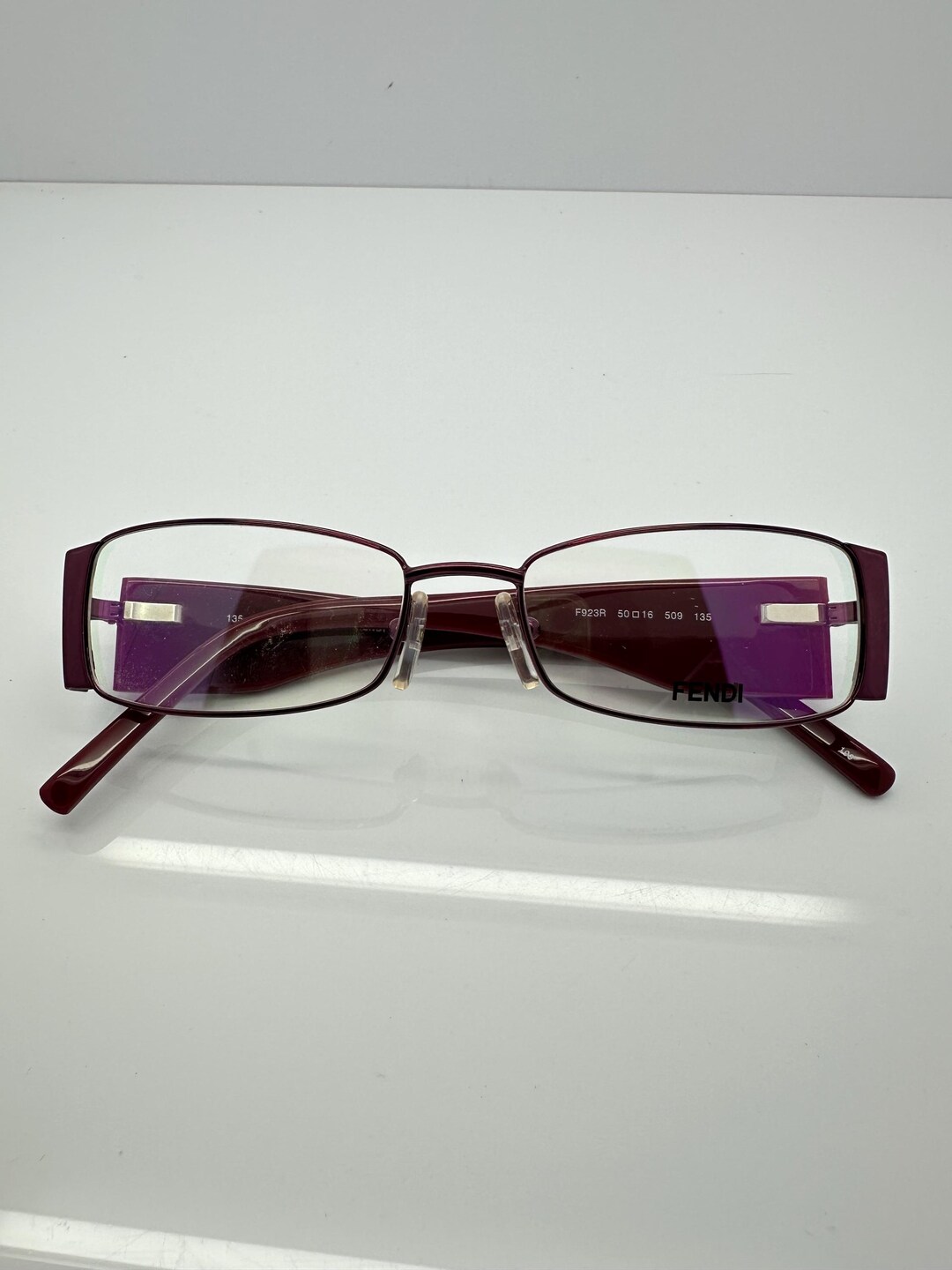 Vintage New Old Stock Fendi Burgundy Crystal Eyglass Frames Mod F923R ...