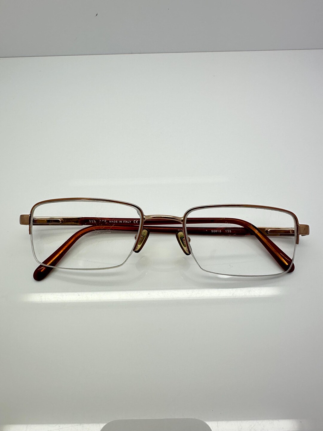 Vintage Versace Semi Rimless Gold Eyeglass Frames Mod 1033 RX LENSES - Etsy