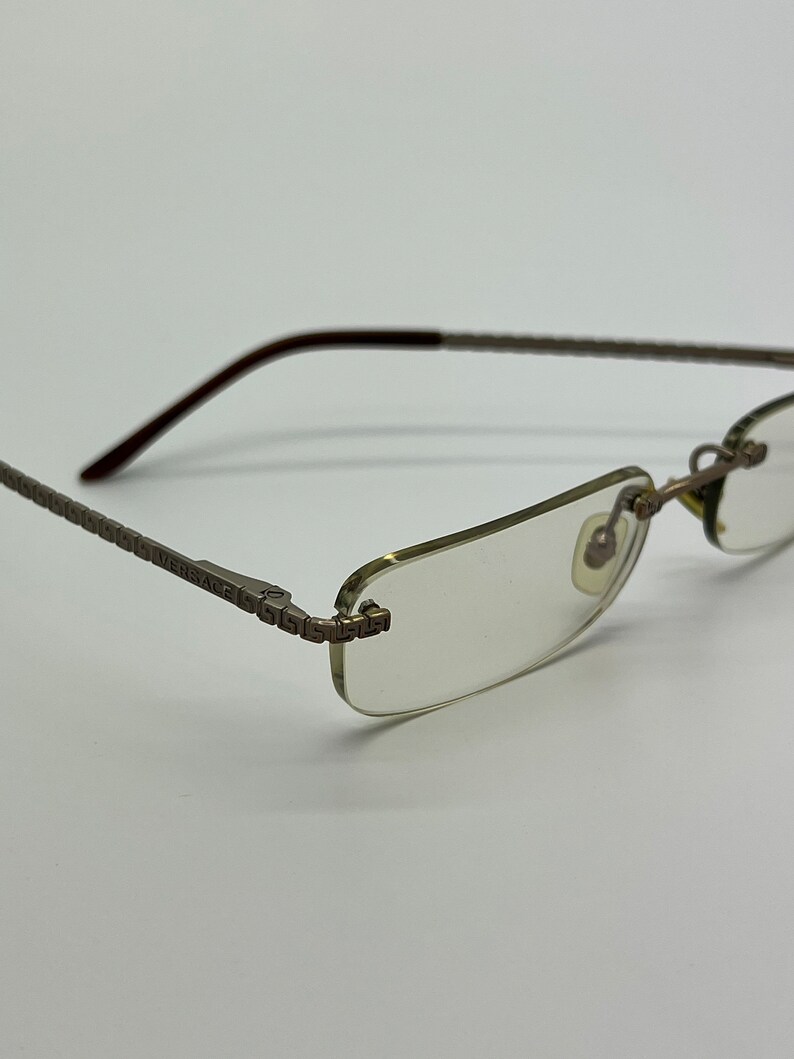 Vintage Versace Rimless Bronze Eyeglass Frames Mod 1022 RX - Etsy