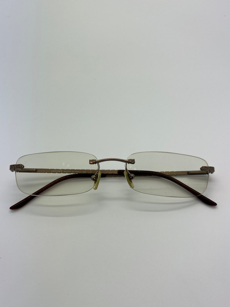 Vintage Versace Rimless Bronze Eyeglass Frames Mod 1022 RX - Etsy