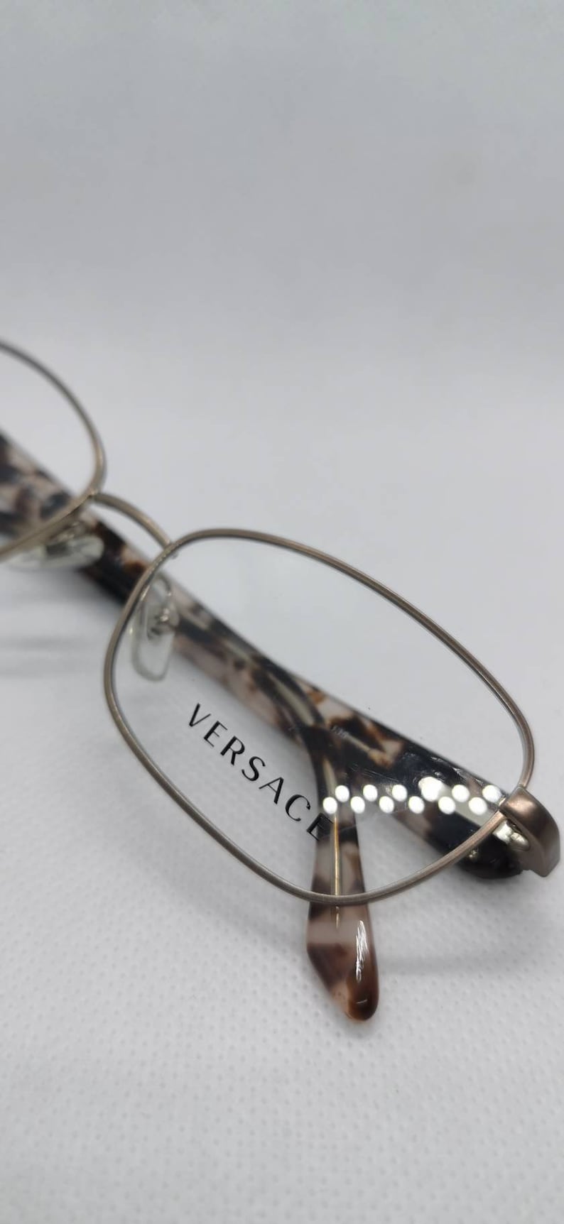 Vintage New Old Stock Versace Tortoise Eyeglass Frames Mod 1210 DEMO ...