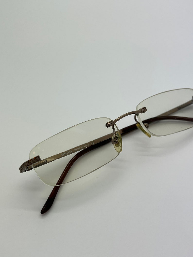 Vintage Versace Rimless Bronze Eyeglass Frames Mod 1022 RX - Etsy