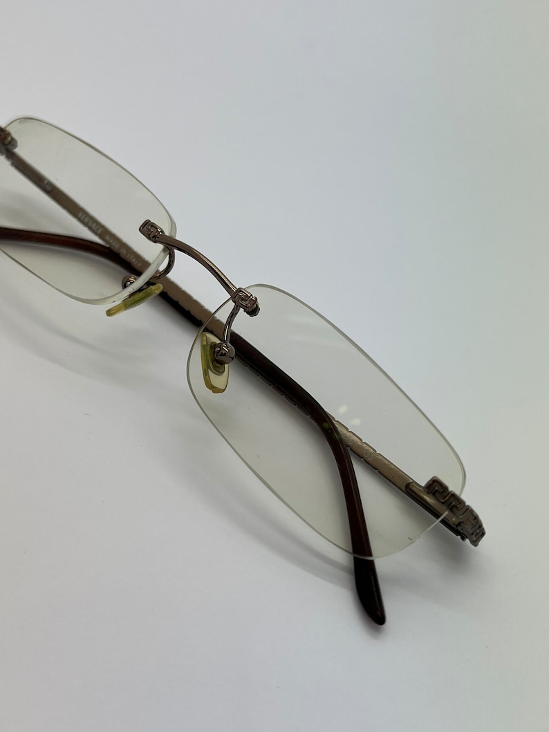 Vintage Versace Rimless Bronze Eyeglass Frames Mod 1022 RX - Etsy