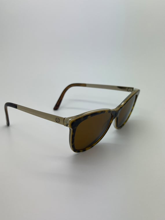 Vintage Gucci Gold Tortoise Eyeglass Frames Mod GG 36… - Gem