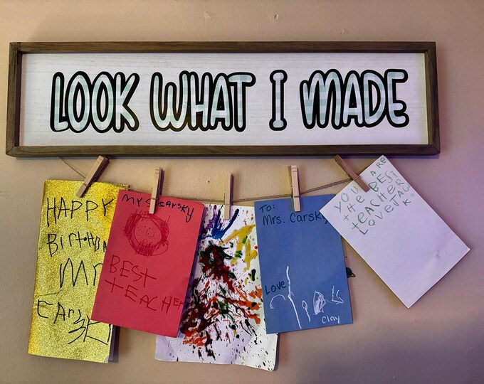 Look What I Made Kid's Artwork Sign - Etsy