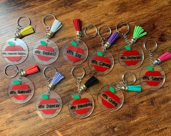 Personalized Teacher Keychains, Keychains, Custom Teacher Keychain ...