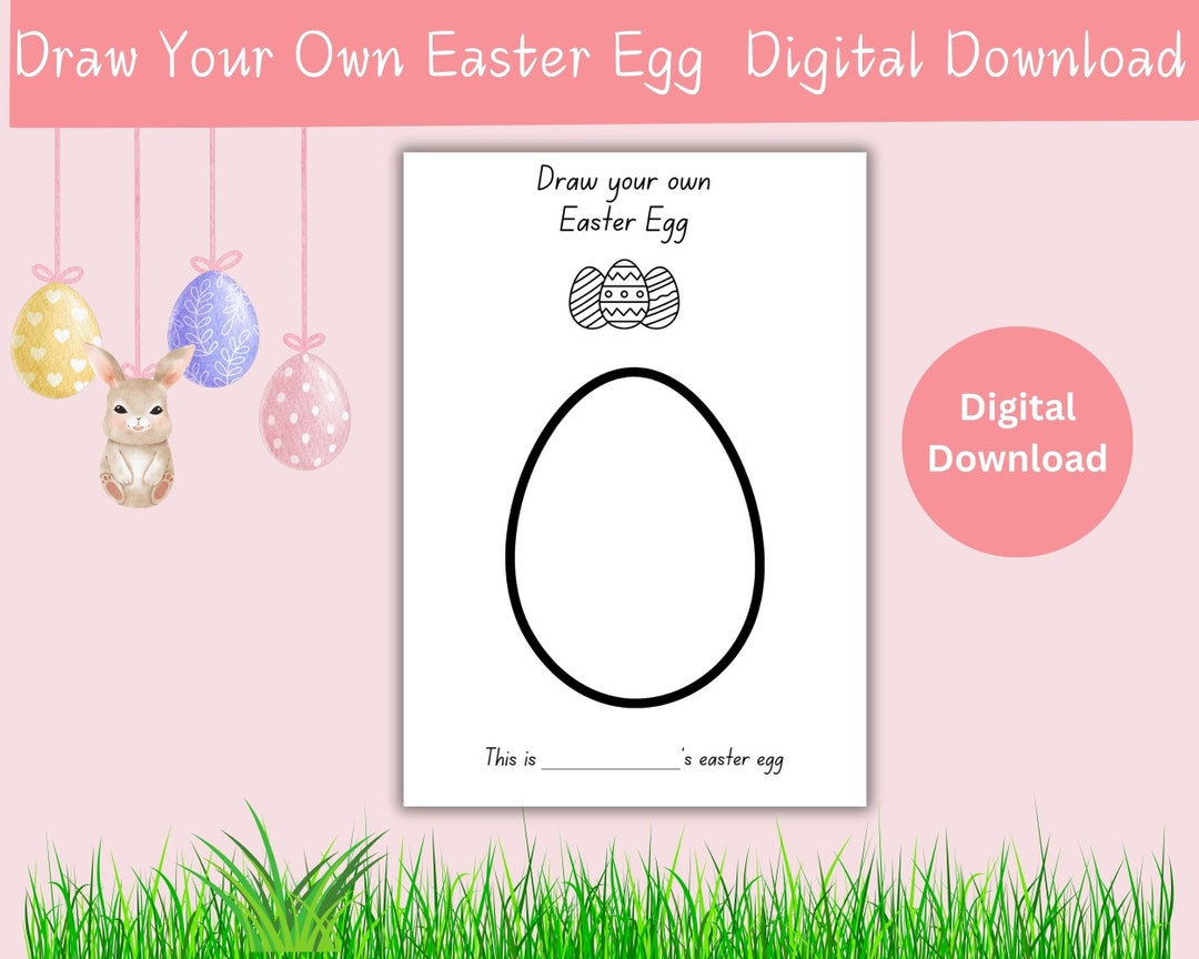 Easter Draw Your Own Easter Egg, Easter Craft, School Craft, Seasonal ...