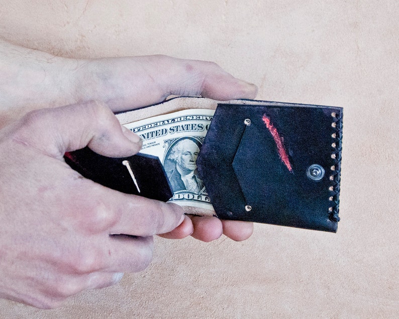 Leather Geek Wallet Sith Empire Minimalist Design Geekery - Etsy