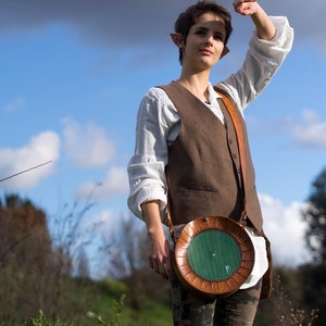 Green Door Bag Hobbit Inspired Bag End Leather Bag Baggins Door Gandalf ...