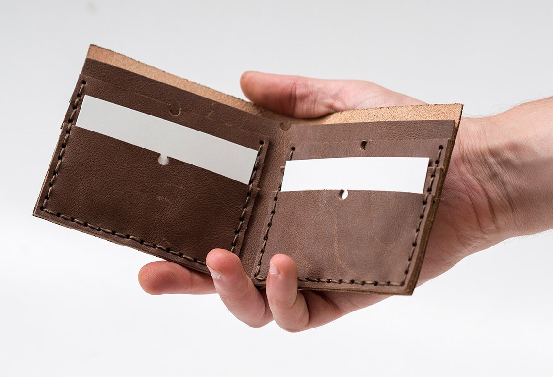 Flash Leather Wallet Six card slots Geek gift | Etsy