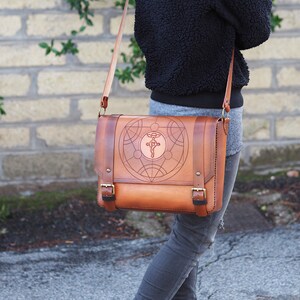 Leather Messenger Bag - Alchemist Bag - Handmade Leather Bag - Leather ...