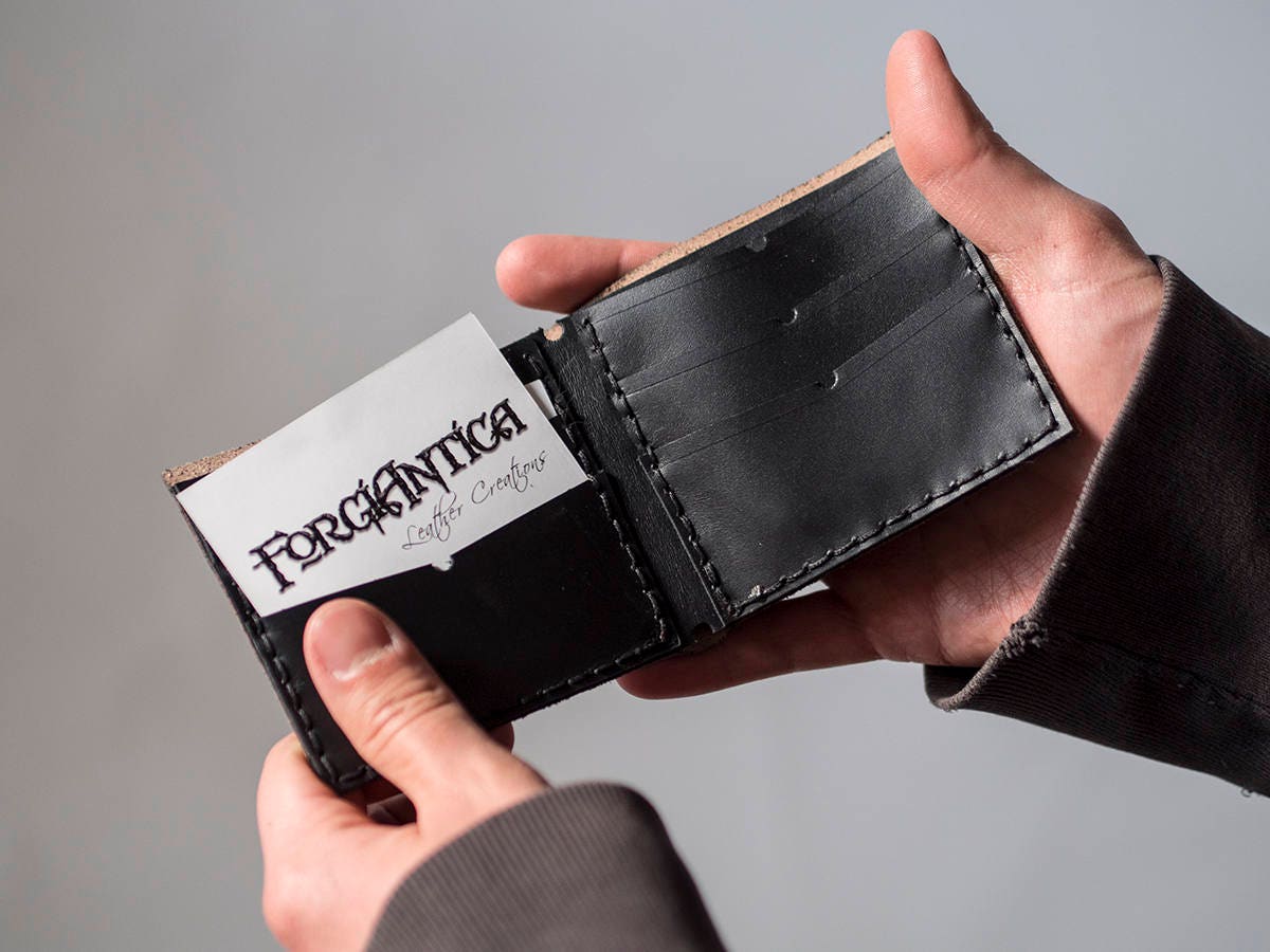 N7 Leather Wallet Hand Tooled Mass Effect Six Card Slots | Etsy