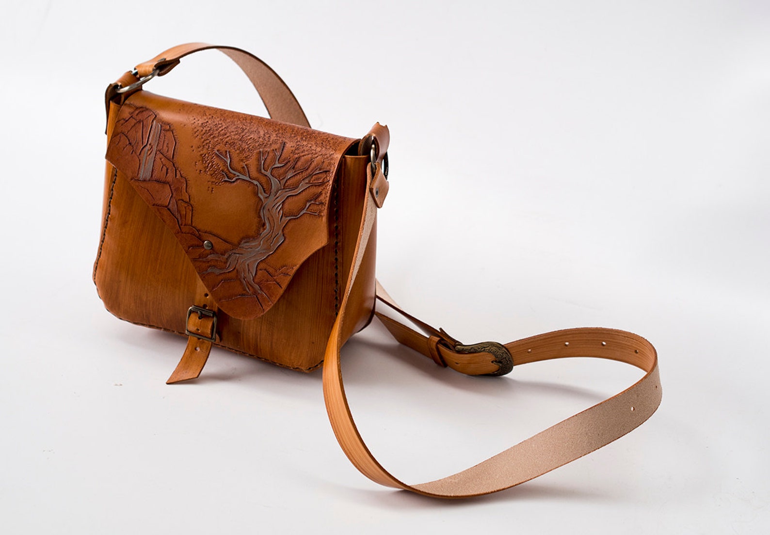 Celtic Tree Bag Leather Bag Yggdrasil Tree of Life - Etsy