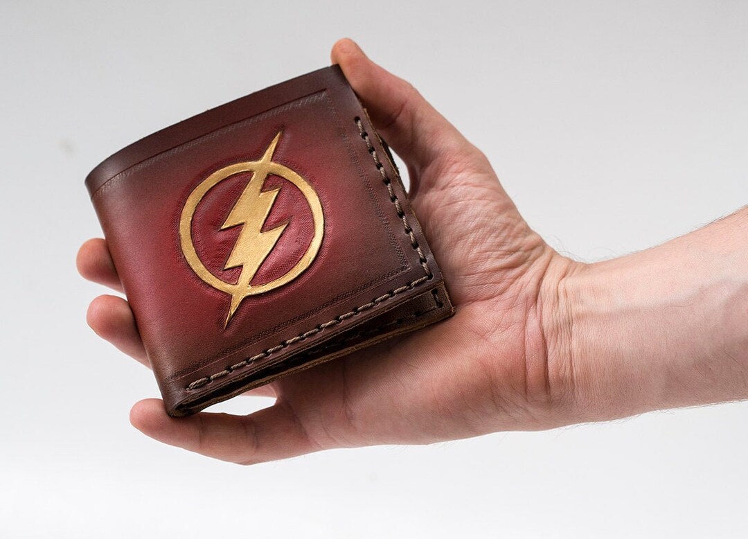Flash Leather Wallet Six Card Slots Geek Gift - Etsy