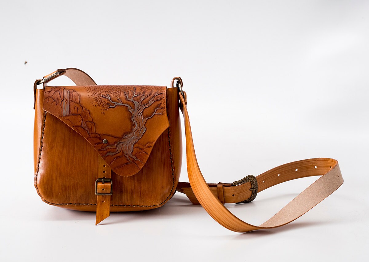 Celtic Tree Bag Leather Bag Yggdrasil Tree of Life - Etsy