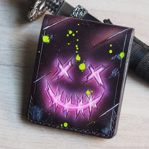 Jinx Leather Wallet - Cyberpunk Card Holder - 2077 - Edgerunner ...