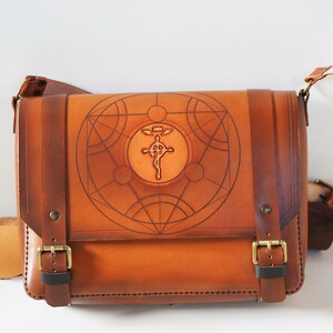 Leather Messenger Bag - Alchemist Bag - Handmade Leather Bag - Leather ...