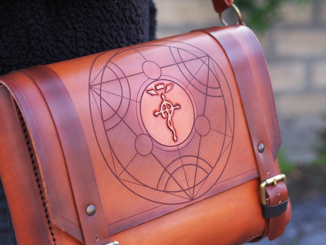 Leather Messenger Bag - Alchemist Bag - Handmade Leather Bag - Leather ...