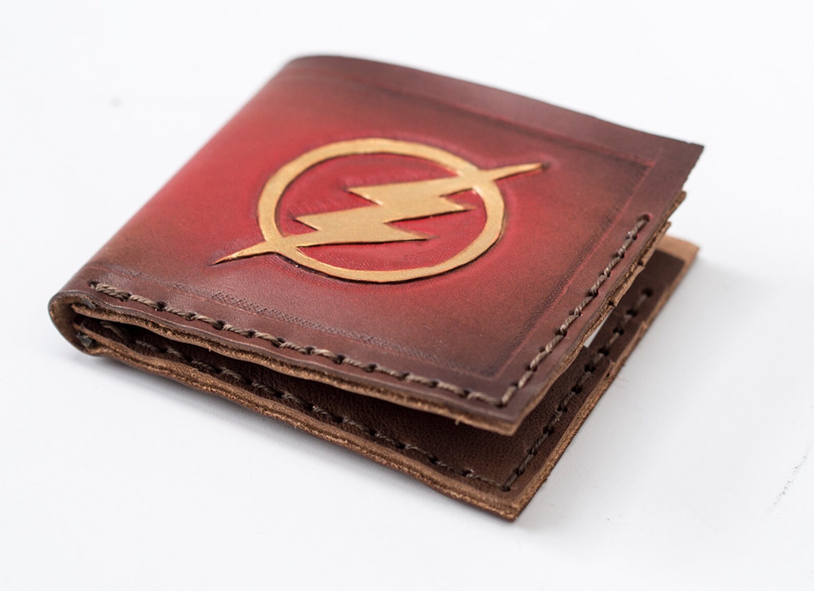 Flash Leather Wallet Six card slots Geek gift | Etsy