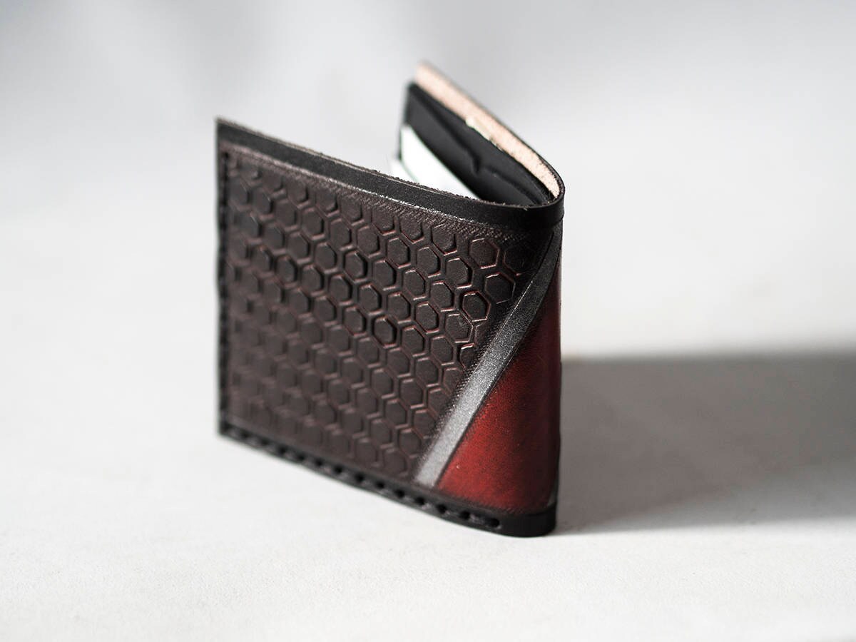 N7 Leather Wallet Hand Tooled Mass Effect Six Card Slots | Etsy