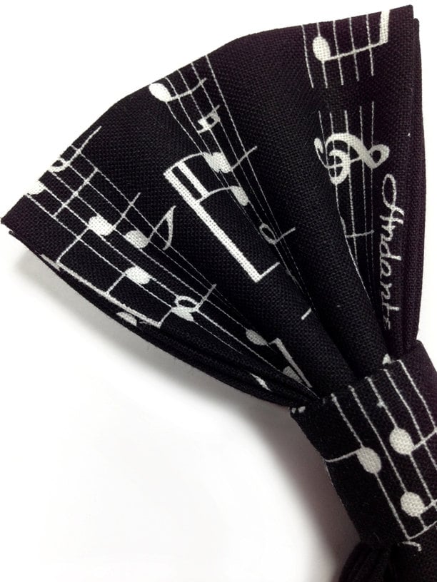 Black Music Notes Bow Tie, Musical Bow Tie, Music Notes Bow Tie, Formal ...