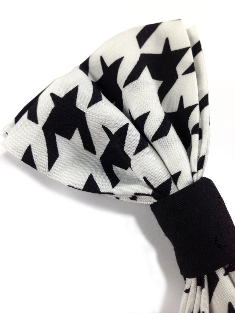 Hounds Tooth Black & White Bow Tie, Houndstooth, Bow Tie for Men ...