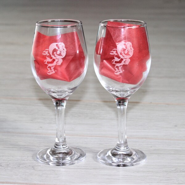 Ohio State Buckeyes Wine Glasses - Etsy