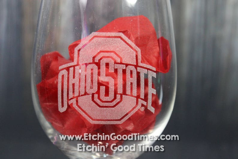 Ohio State Wine Glass Officially Licensed Ohio State Athletic Logo Wine ...