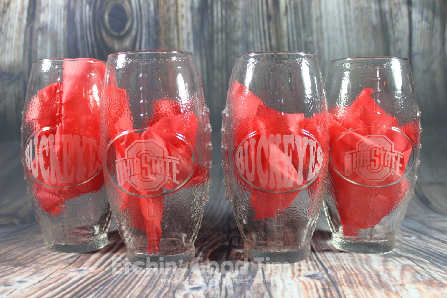 Ohio State Football Shaped Glass Football Shaped Ohio State - Etsy