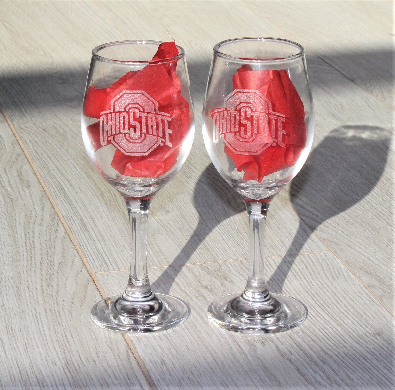 Ohio State Wine Glasses Officially Licensed Ohio State Athletic Logo ...
