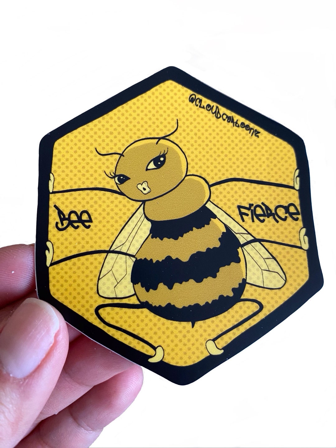 Bee Fierce Worker Honey Bee Decal Sticker | Honey - Etsy