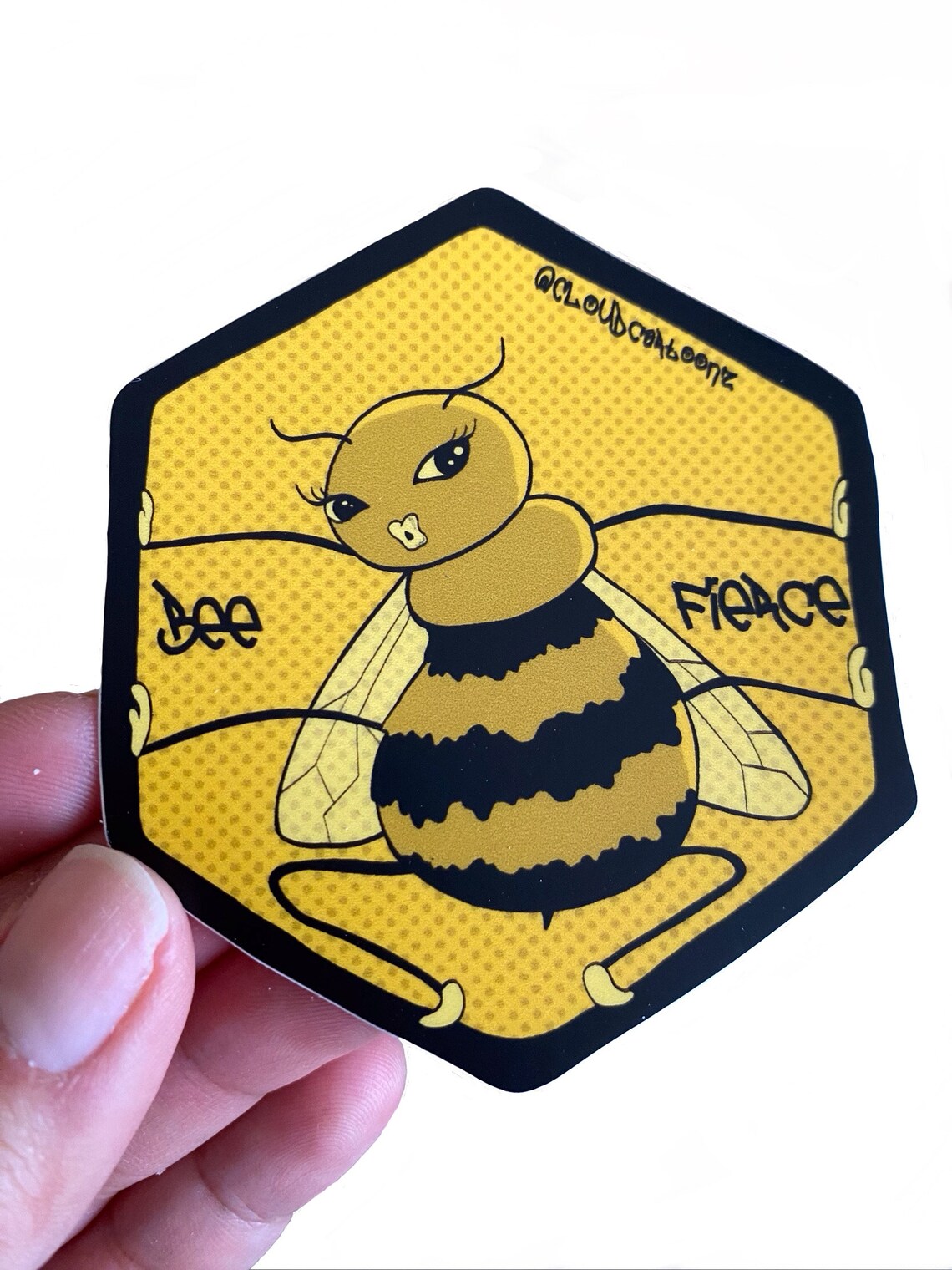 Bee Fierce Worker Honey Bee Decal Sticker | Honey - Etsy