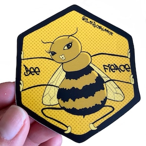 Bee Fierce Worker Honey Bee Decal Sticker | Honey - Etsy