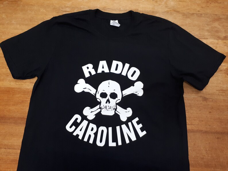 Radio Caroline Printed Short Sleeve T-shirt Top. Rare Mod 60s | Etsy