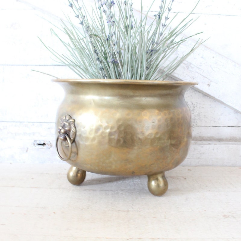 Large Brass Planter - Etsy