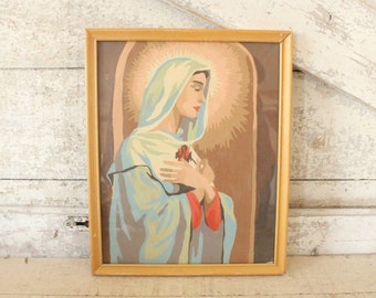Paint by Number Virgin Mary - Etsy