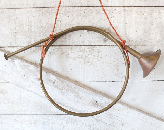 Vintage Round Brass French Horn - Decorative Brass Horn - Christmas ...