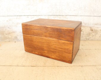 Vintage Wood Recipe File Box Green Holds 3 X 5 Index Cards Kitchen Home ...